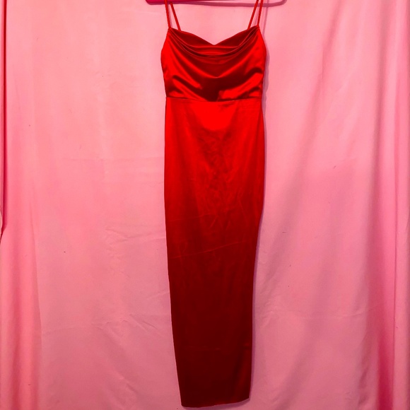 Windsor | Dresses | Windsor Lola High Slit Long Dress Gown Ruby Red ...